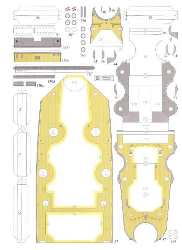 papercraft-database: [JSC 028] - Bismarck, U 556